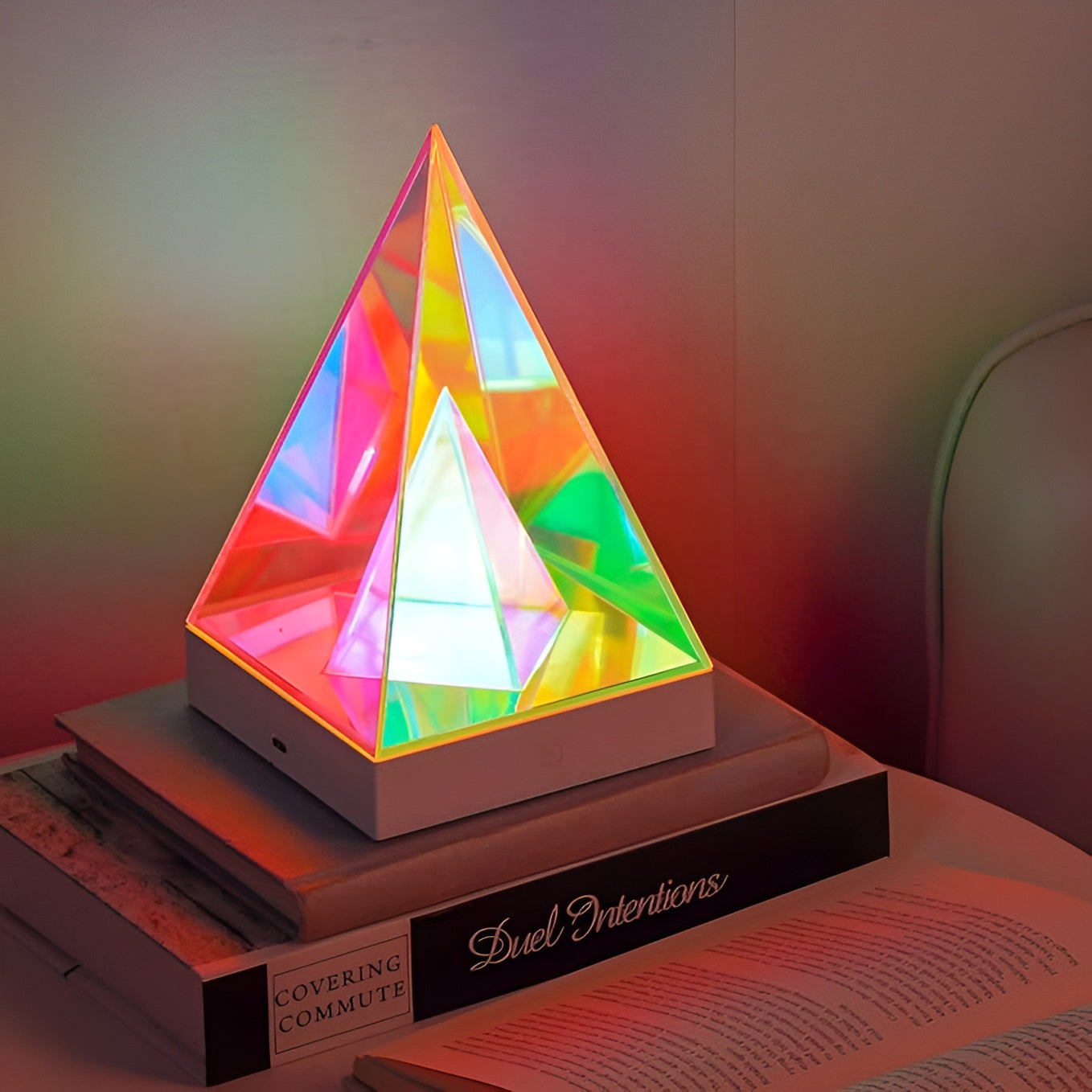 Crystal Light Pyramid - ZULIE E-COMMERCE LLC DBA LIT LAMP