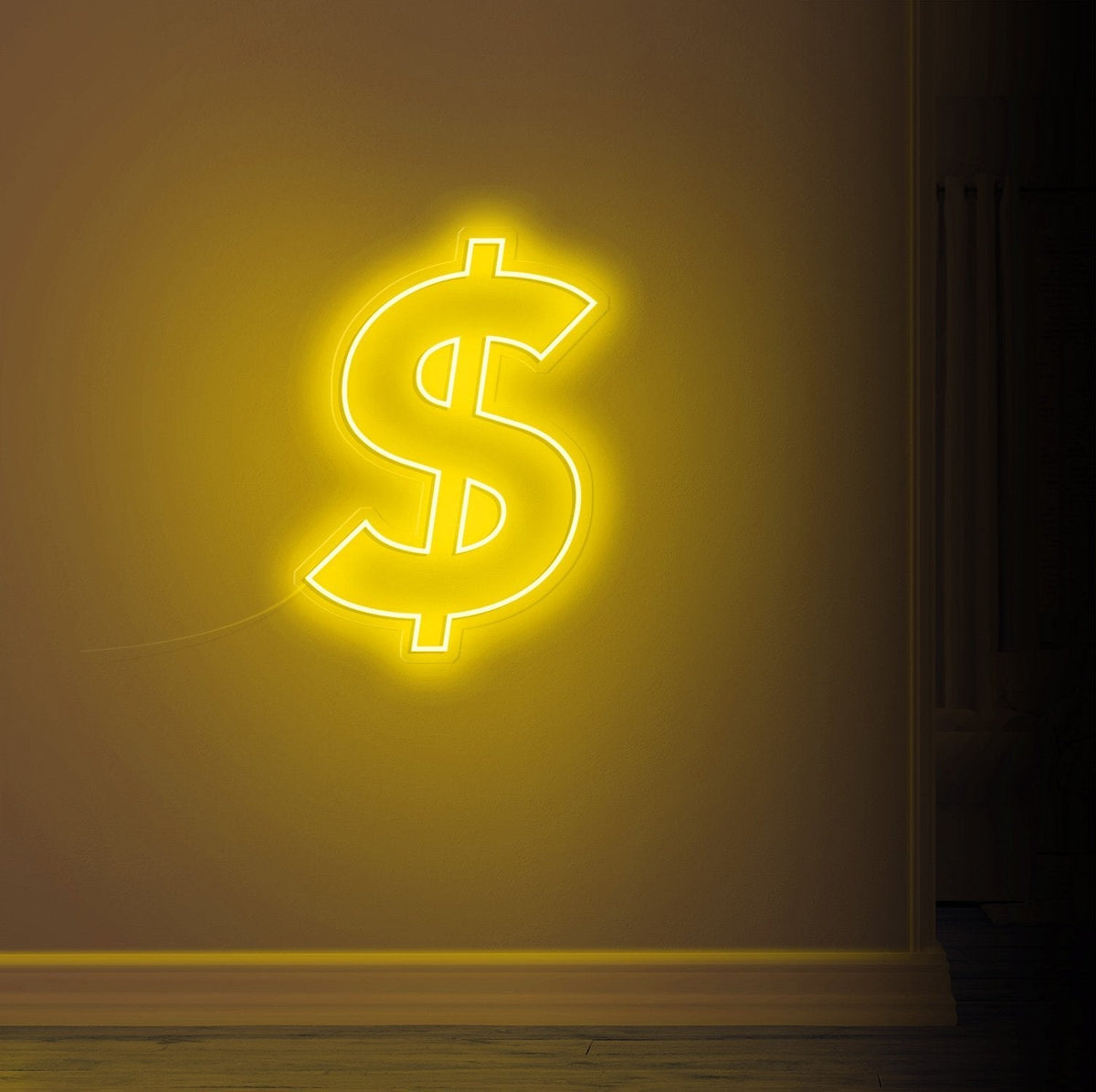 Dollar Sign Neon Sign - ZULIE E-COMMERCE LLC DBA LIT LAMP