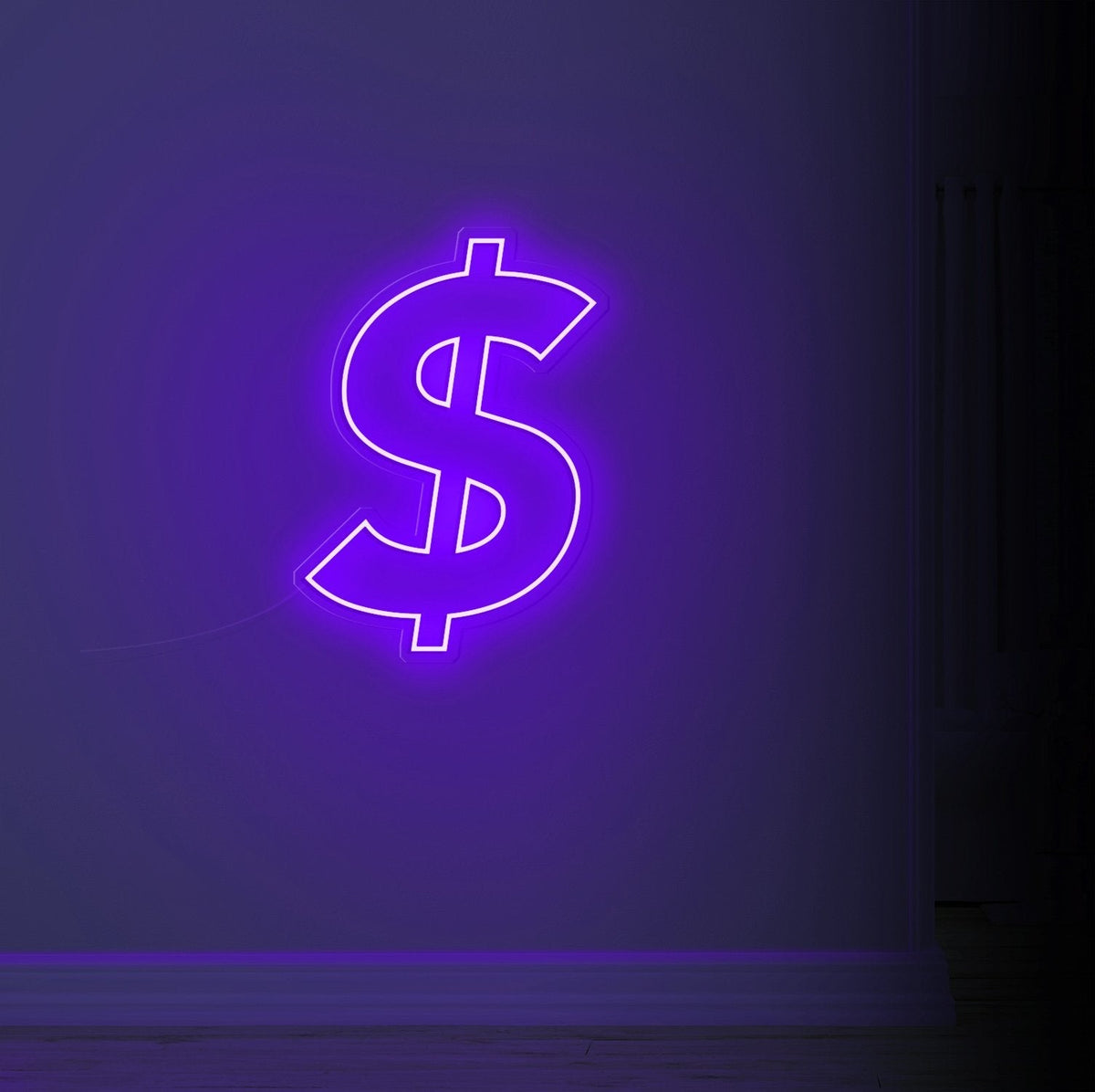 Dollar Sign Neon Sign - ZULIE E-COMMERCE LLC DBA LIT LAMP