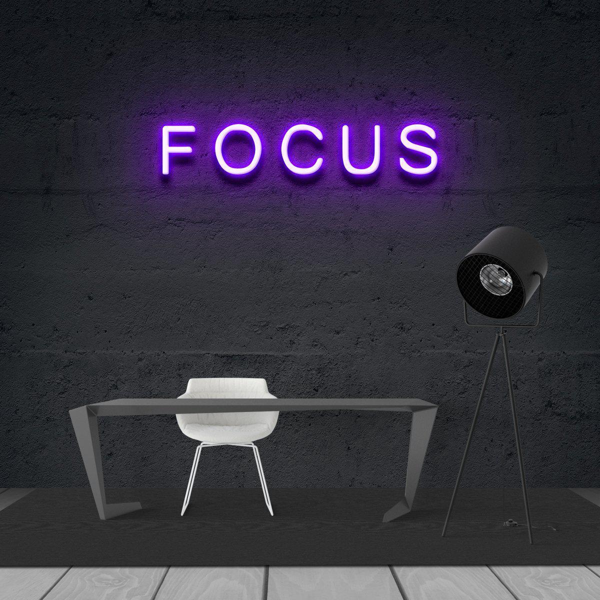 Focus Neon Sign - ZULIE E-COMMERCE LLC DBA LIT LAMP